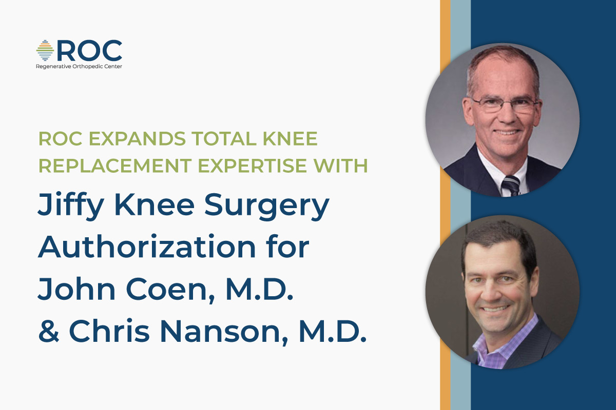 ROC Expands Total Knee Replacement Expertise with Jiffy Knee Surgery ...